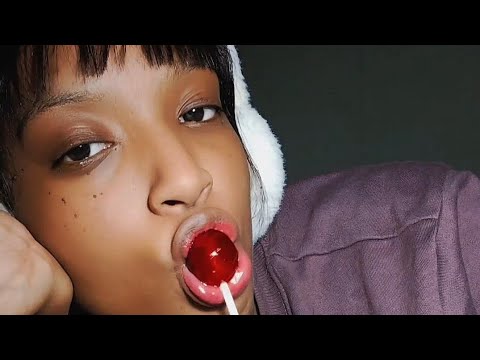 🌙ASMR Mouth Sounds [Lollipop Licks & Sleepy Rambles]