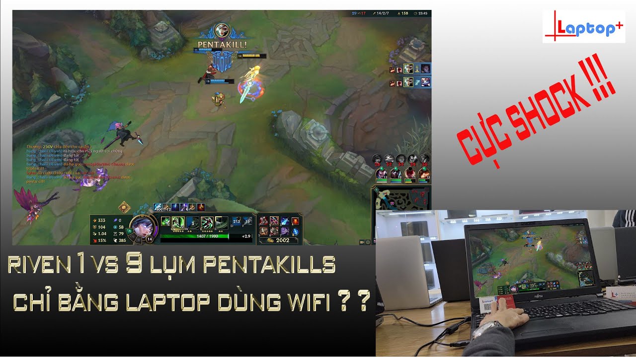 Test game LoL trên laptop Fujitsu A576 core i5-6200u, ram 4GB, ssd ...