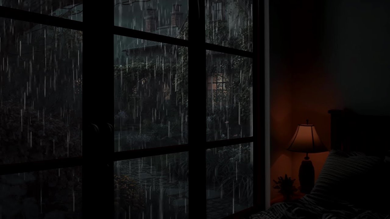 Rainy Night 10 Hours | Rain On Bedroom Window - Relieve Fatigue Stress ...
