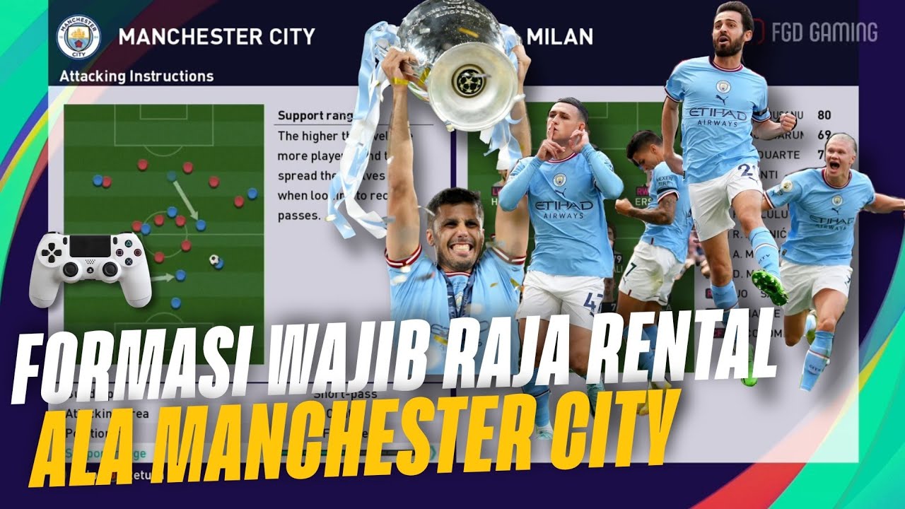 TRIK FORMASI MANCHESTER CITY: TREBEL WINNER PART 1 | PES EFOOTBALL 2023 ...