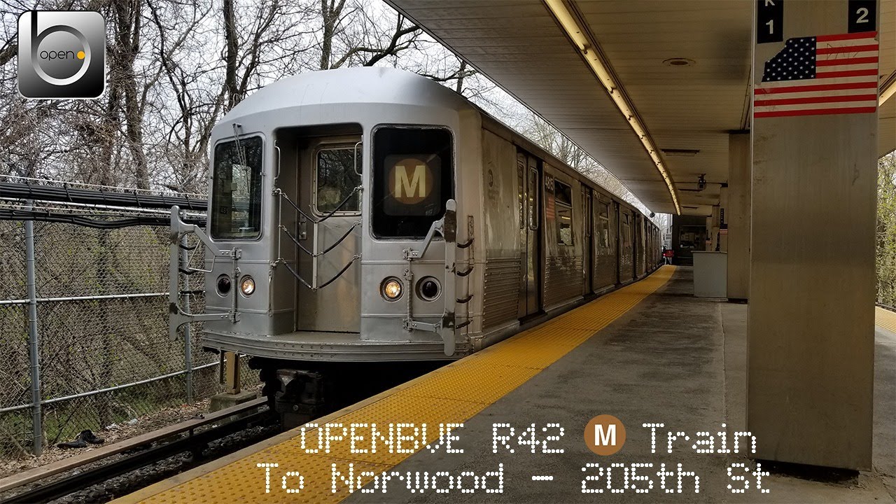 OpenBVE Multiplayer Run: R42 (M) Train to Norwod - 205th St - YouTube