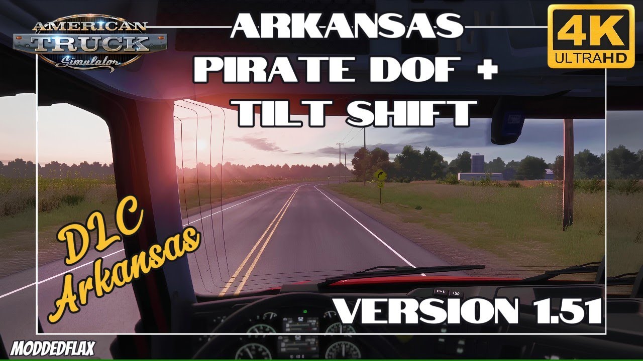 ATS Arkansas DLC TILT SHIFT+ DOF Reshade RTX 4090 Max Settings Gameplay ...