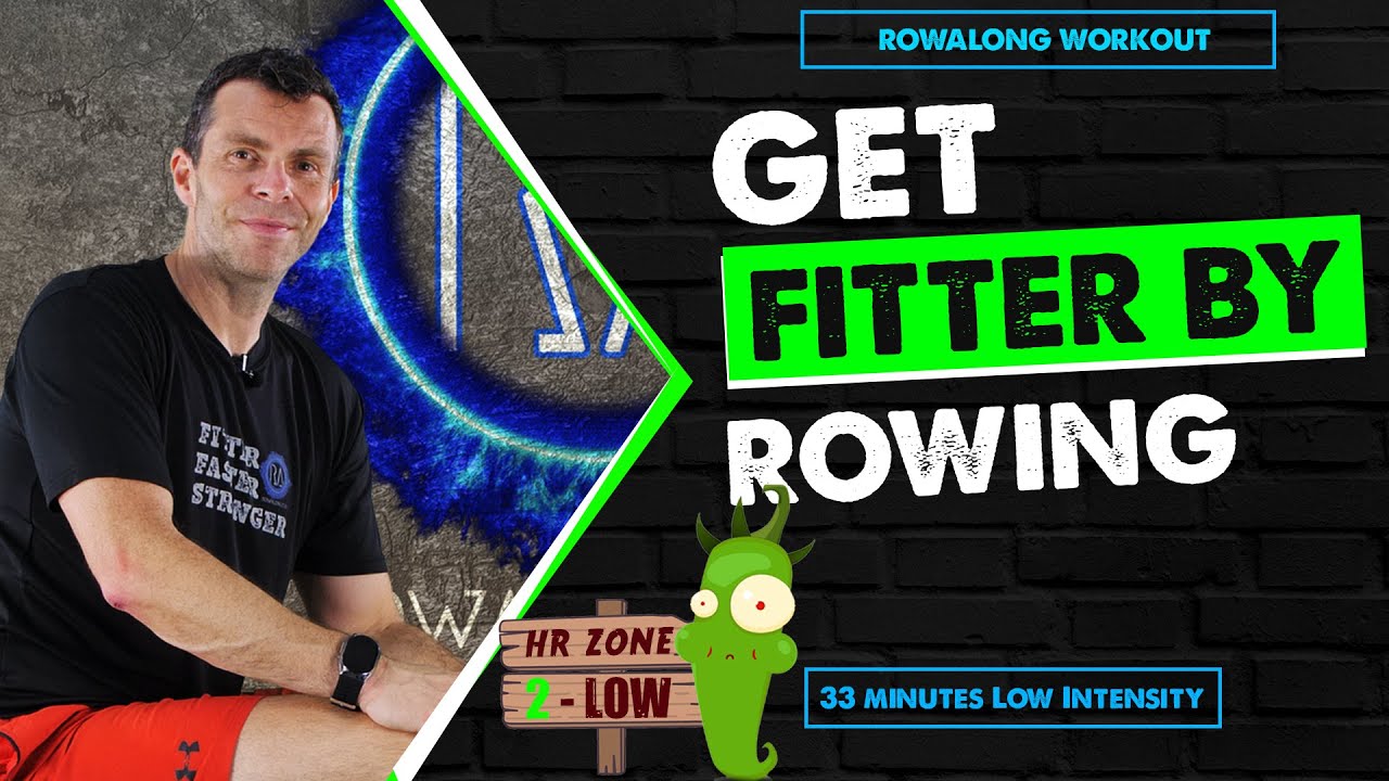 33 minute low intensity Rowing Workout Zone 2 HR: Get Fit Row 19 - YouTube