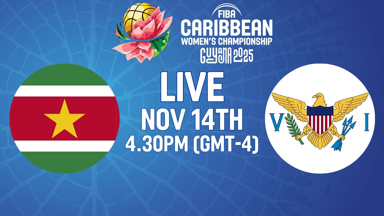 Suriname v Virgin Islands | Full Basketball Game | FIBA CBC Women's ...