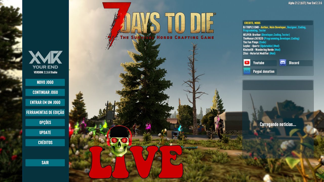 Os BRABOS do serve SANTUARIO 🟥 MOD YOUR END 🟥 7DTD 7Days To Die - YouTube
