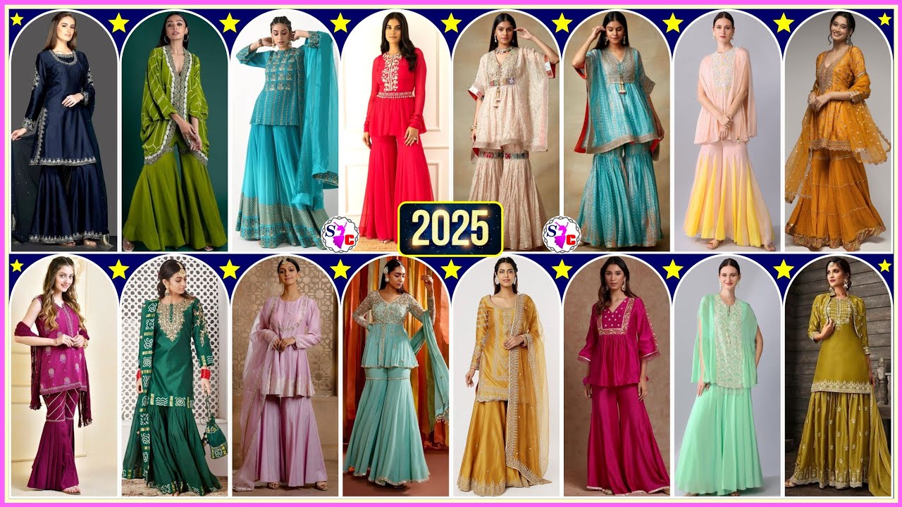 Sharara suit designs 2025 | New Stylish Sharara Suit Design | Sharara ...