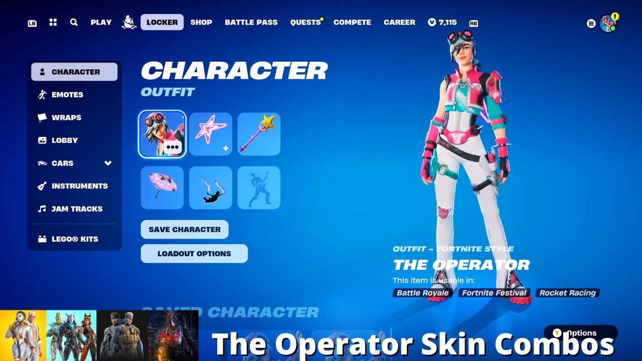 The Operator Skin Combos (Fortnite Battle Royale) - YouTube