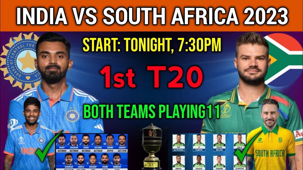 India vs South Africa 1st T20 Match | Match info and Both Teams Playing ...