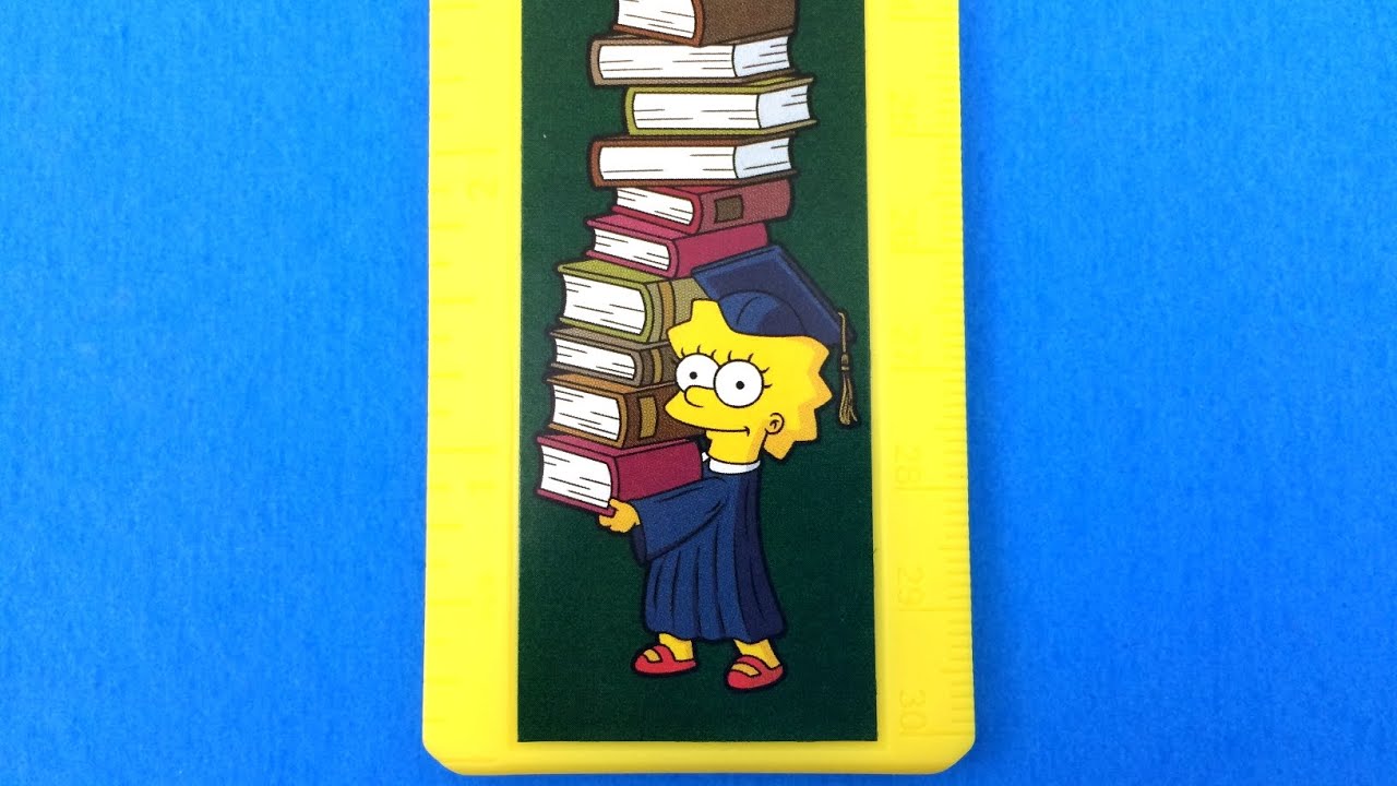 Bart & Lisa Measuring Ruler 2015 Burger King Simpsons Back To School ...