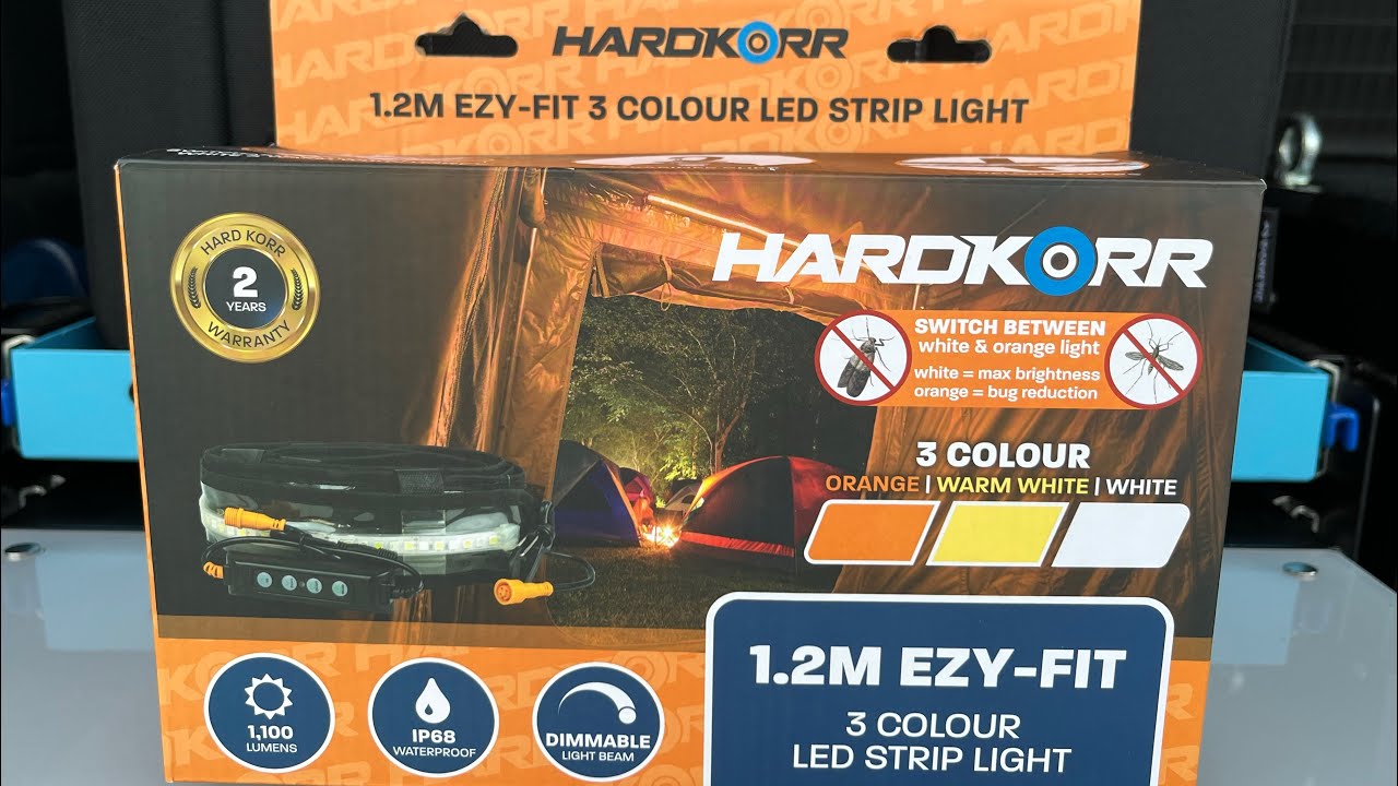 Hard Korr 1.2m Strip light initial review by Real 4x4 Adventures - YouTube