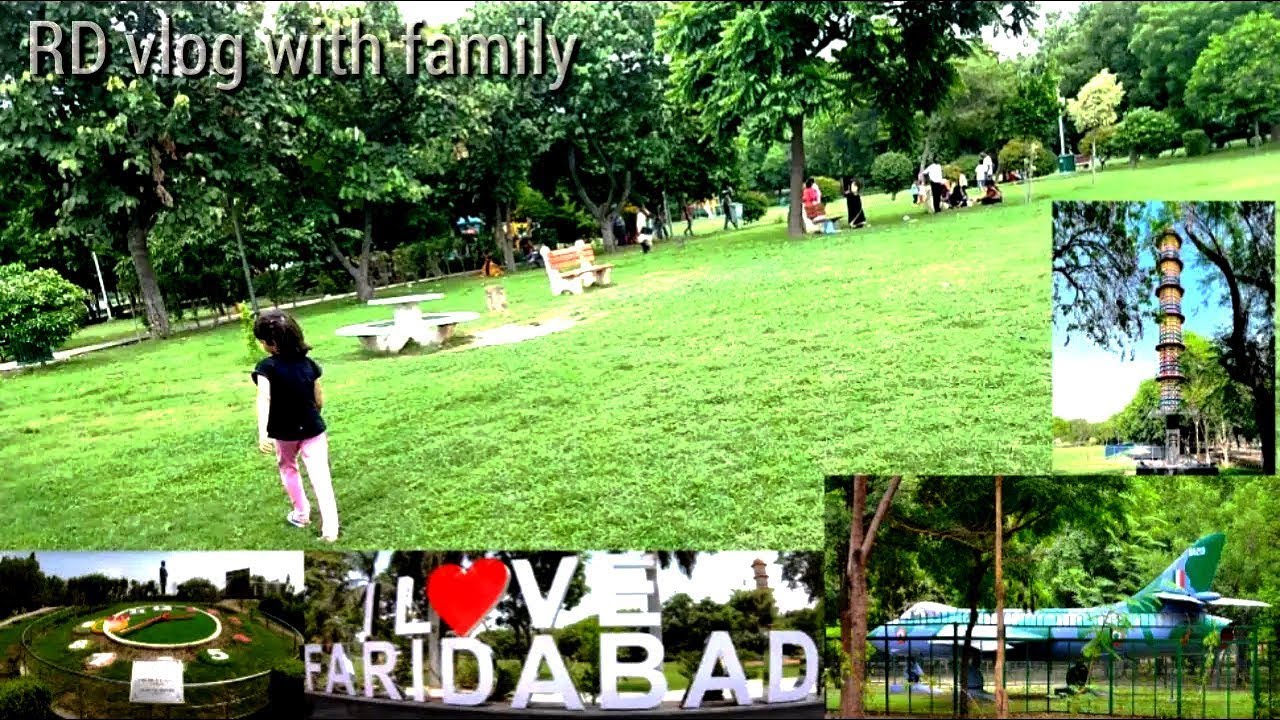 🇹🇯 View of Town Park | Big Indian Flag in Town Park in Faridabad City ...