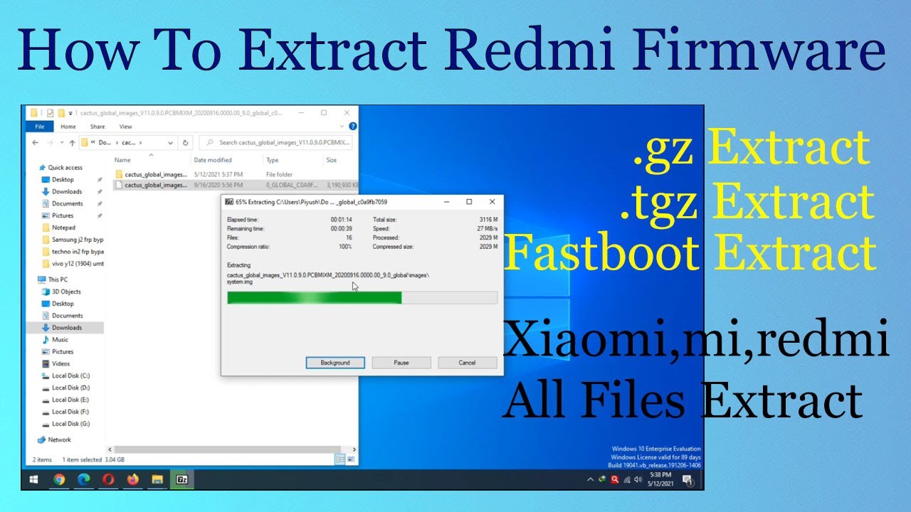 How To Extract Mi Files - YouTube