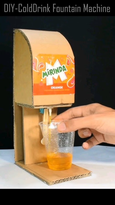 Cold Drink Fountain Machine from cardboard #diy #craft #schoolproject ...