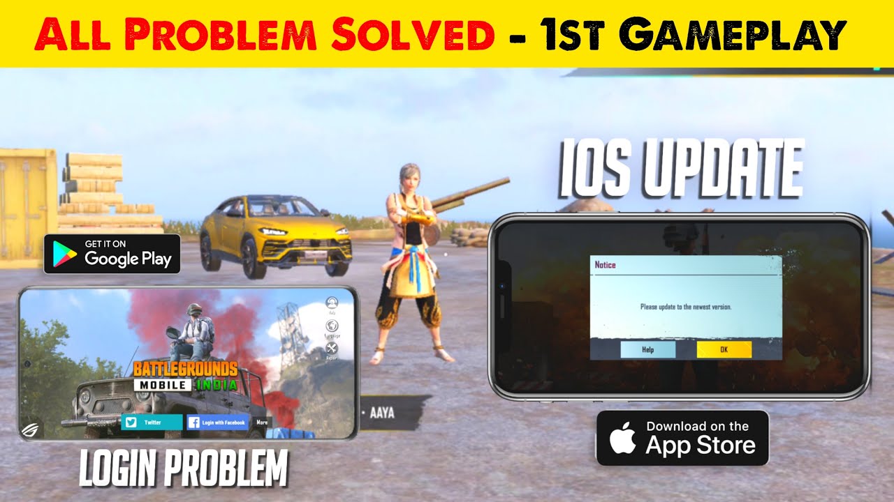 BGMI 1st Gameplay - IOS Update | Login Problem BGMI Account in Android ...