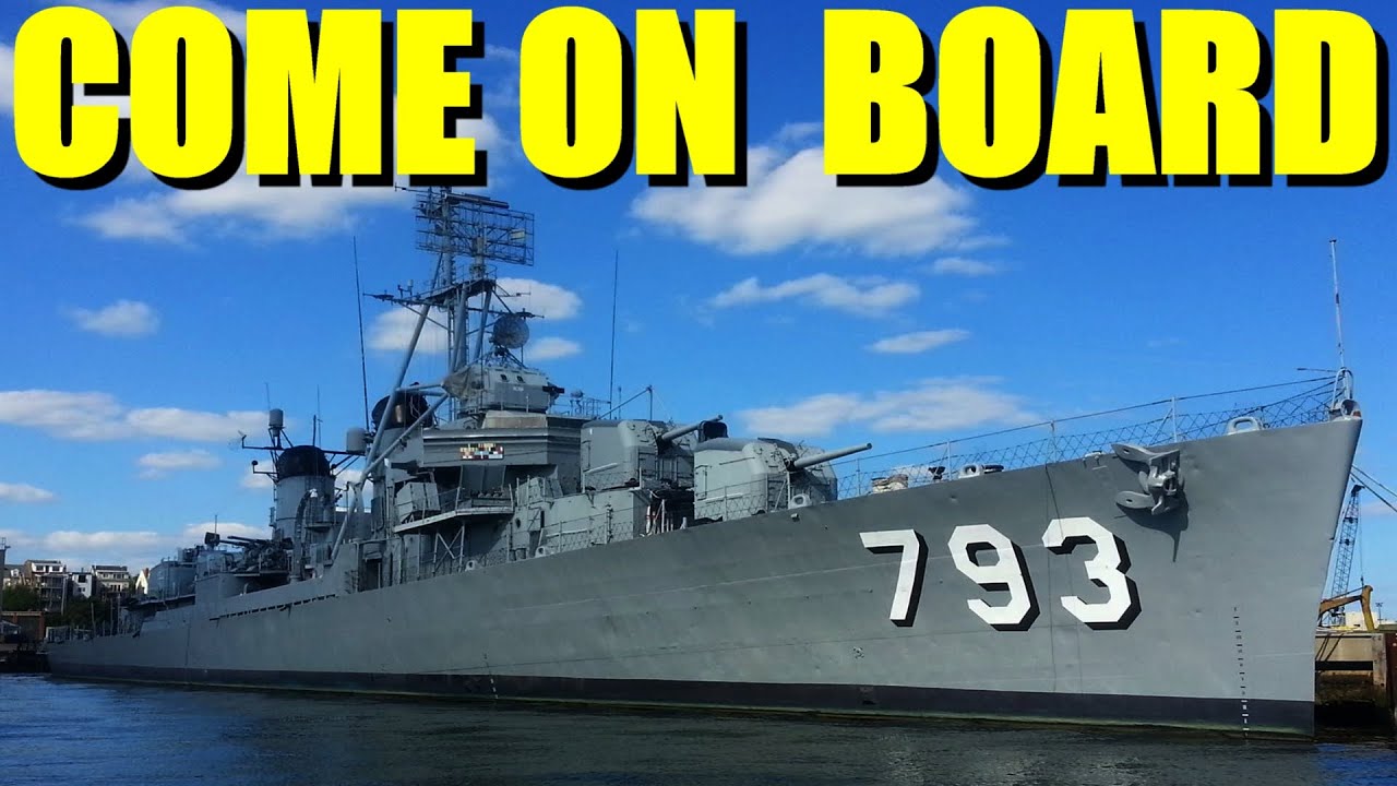 Real AMERICAN WARSHIP we got on board in Boston - one day on USS Cassin ...