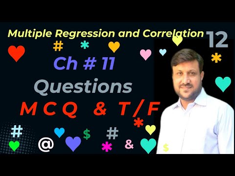 BSMCh # 11 | MCQ & T / F | Multiple Regression & Correlation ...