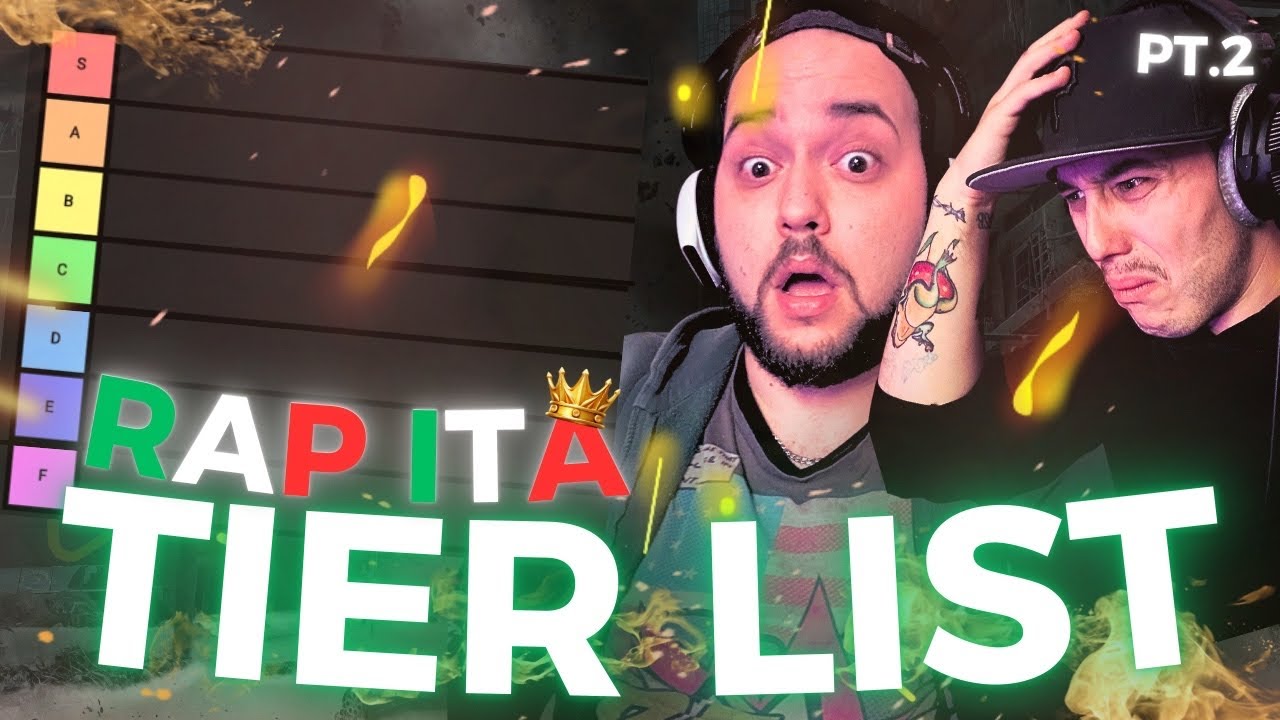 TIER LIST dei migliori RAPPER\TRAPPER ITALIANI 🔥🚨 | PARTE 2 - YouTube