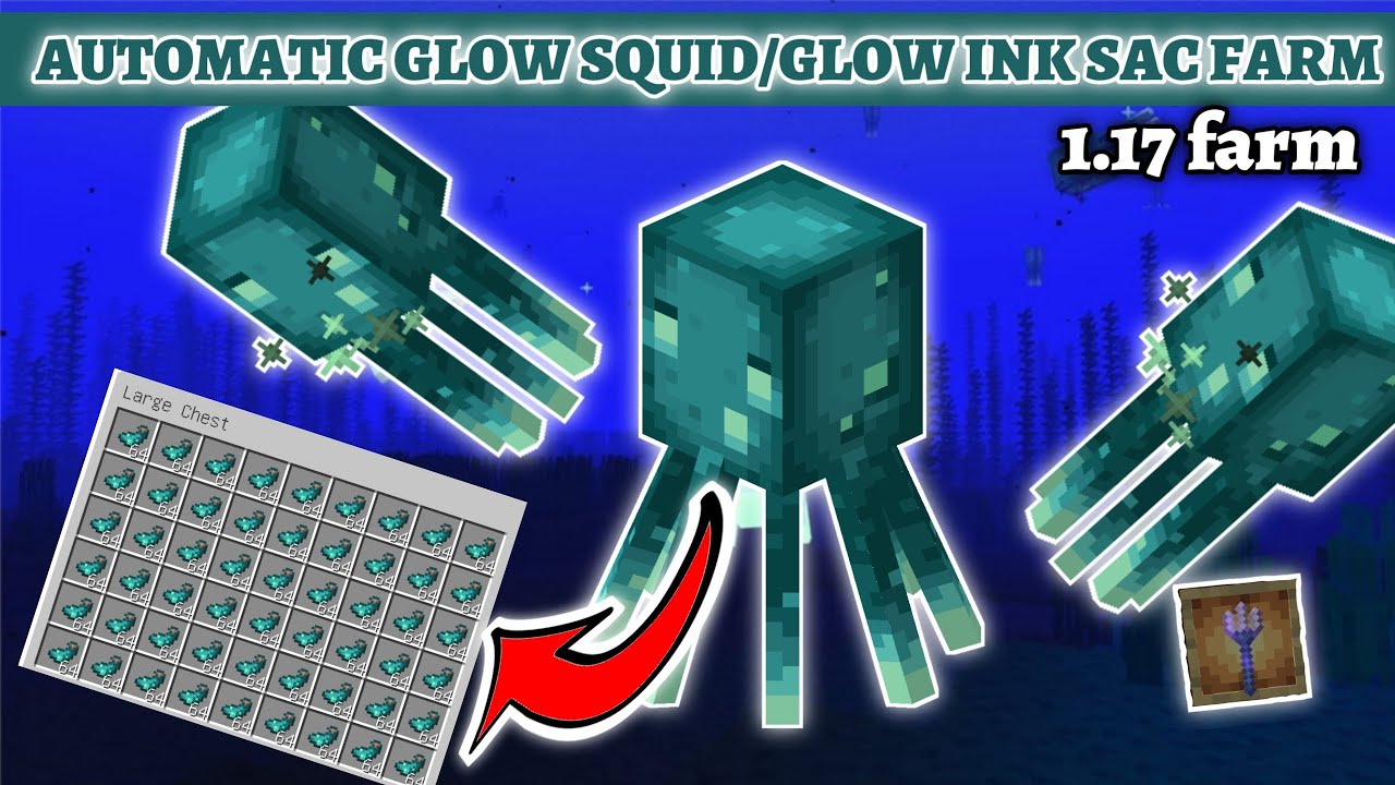 FULLY AUTOMATIC GLOW SQUID FARM | MINECRATF 1.17 FARMTUTORIAL. - YouTube