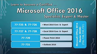 Microsoft Office 2016 - MOS Certification Preparations - YouTube