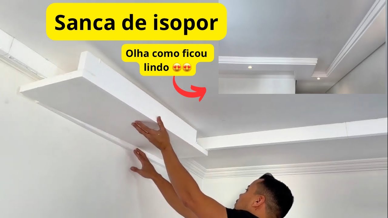 Sanca de Isopor DIY: Passo a Passo para uma Decoração de Teto Econômica ...