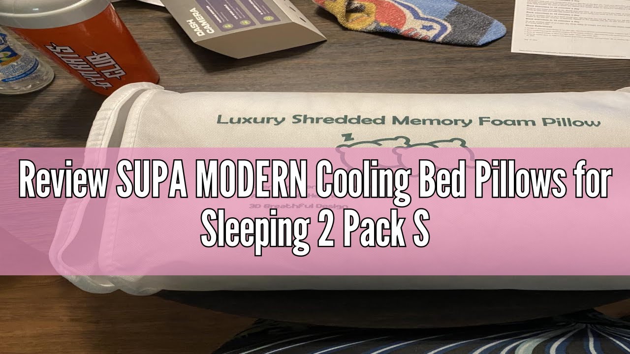 Review SUPA MODERN Cooling Bed Pillows for Sleeping 2 Pack Shredded ...