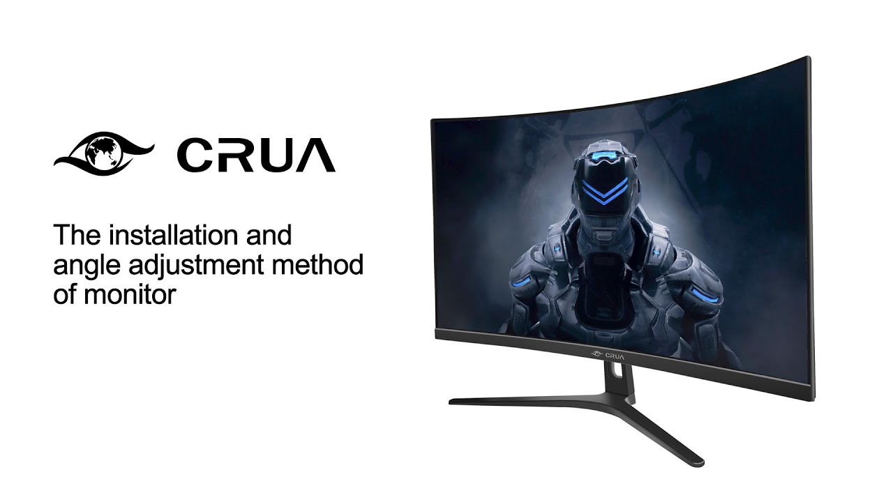 CRUA 27-inch 1k 180Hz 1800R Ultrawide Monitors Installation and angle ...