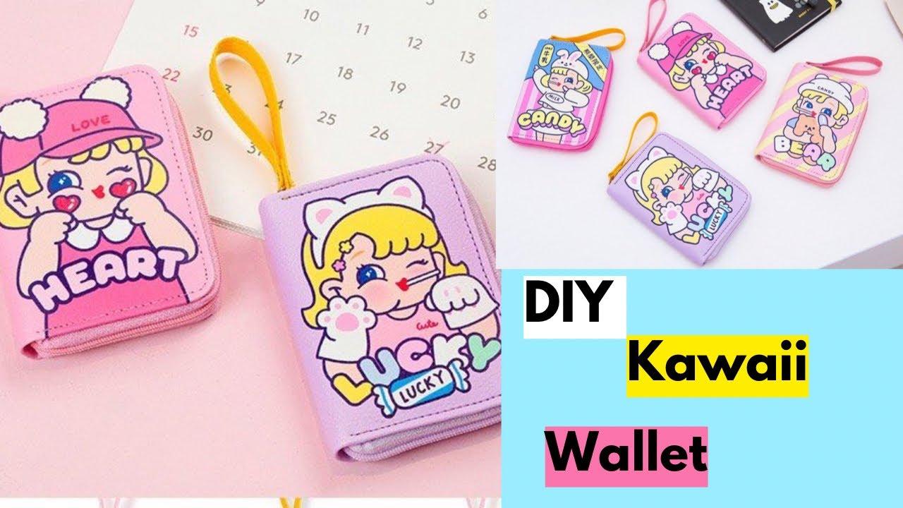 DIY Kawaii Wallet without zipper/ how to make kawaii paper wallet ...