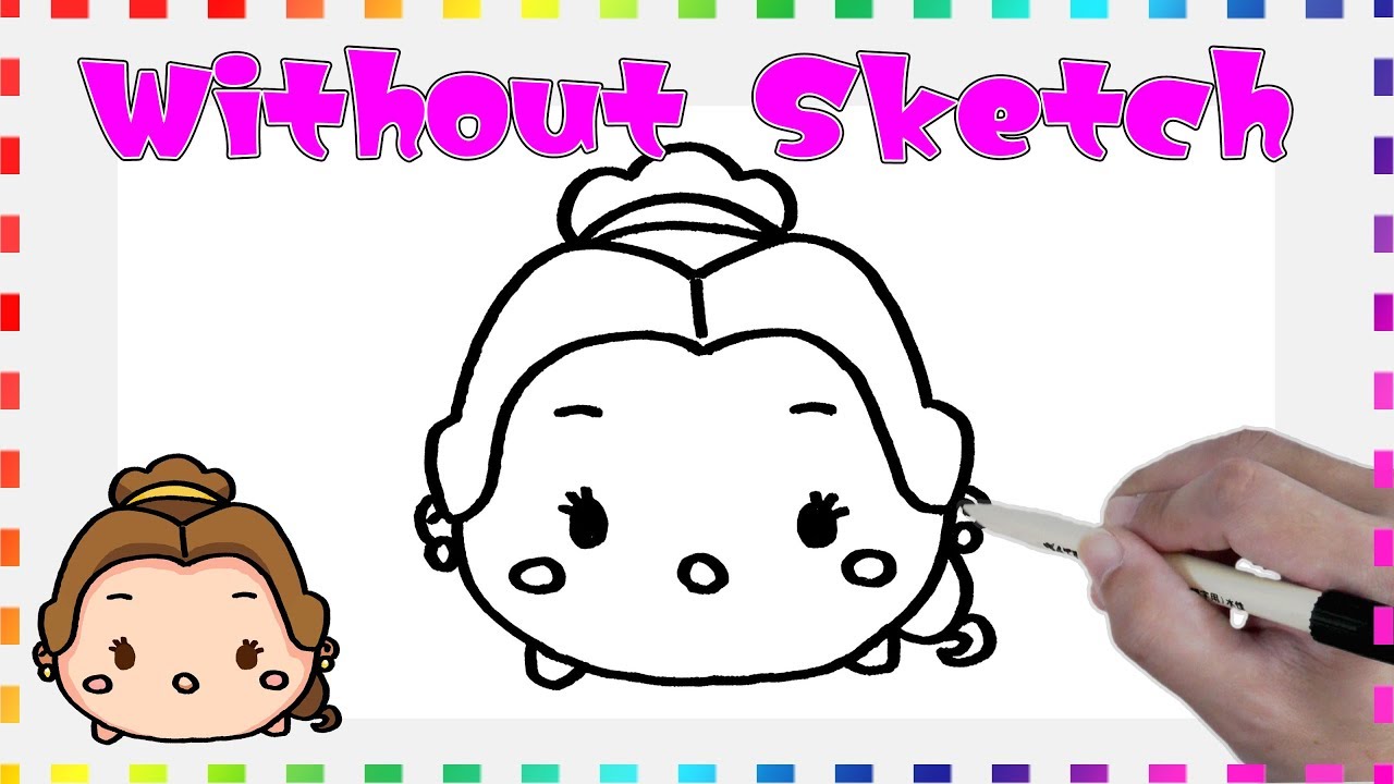 How to draw Belle | Disney Tsum Tsum - YouTube
