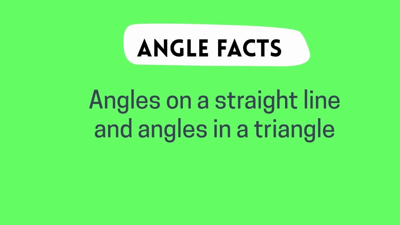 Angles on a straight line and Angles in a triangle - YouTube