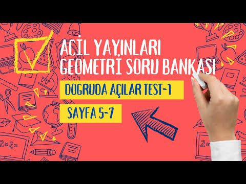 ACİL YAYINLARI GEOMETRİ SORU BANKASI (Doğruda Açılar Test-1)