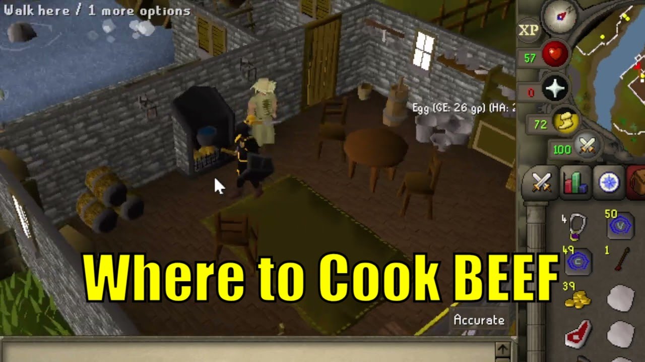 Where to Cook Beef From Cows In OSRS - YouTube