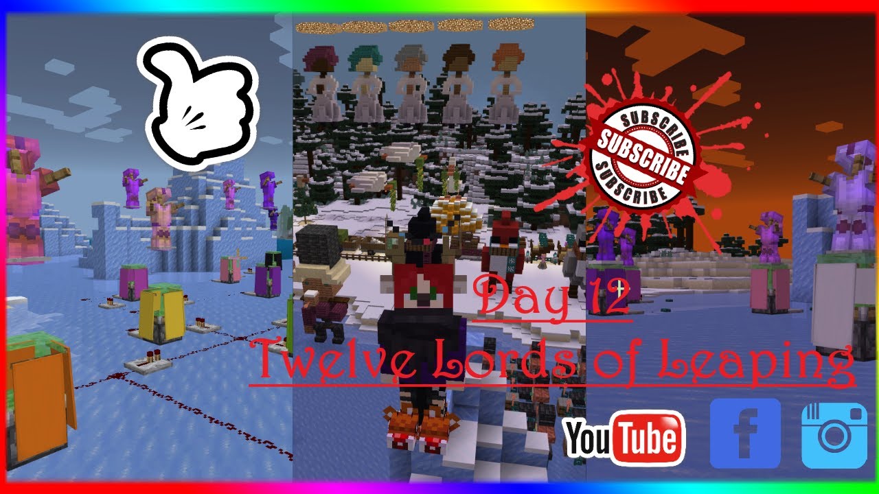 MINECRAFT Christmas 12 Lords Leaping Machine Build - YouTube