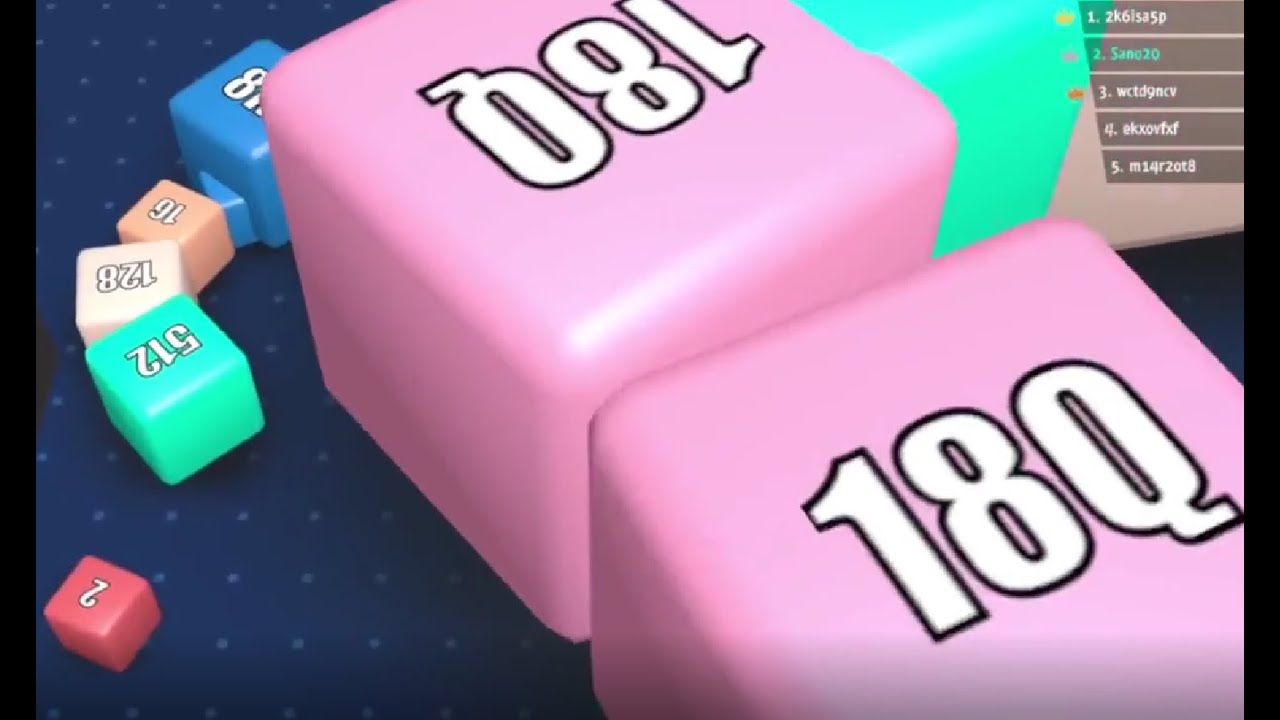 Cubes 2048.io - 9Q vs 9Q , 18Q vs 18Q - YouTube