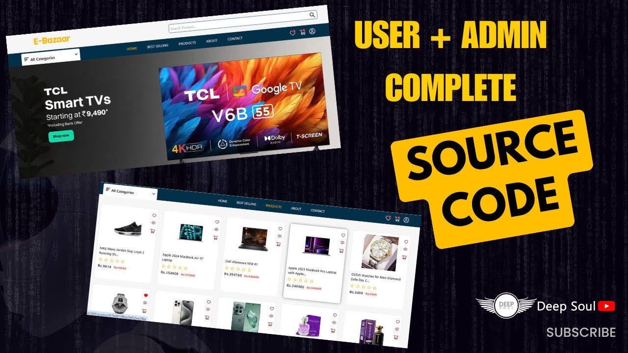 🔥 Complete E-Commerce Website (User + Admin) | MERN Stack | Full Source ...