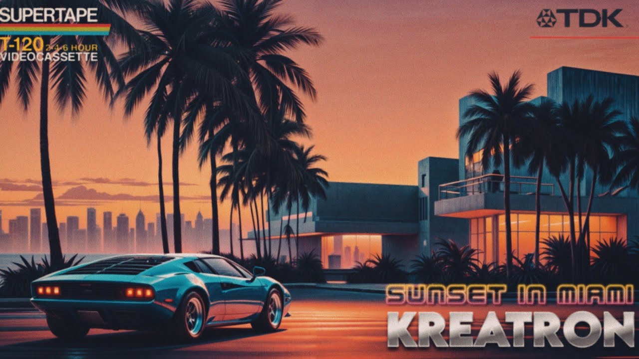 KREATRON-SUNSET IN MIAMI / RETROWAVE/SYNTHWAVE/80S/CHILLWAVE/1980S/VHS ...
