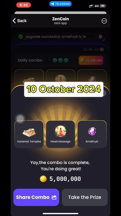 Zen coin daily combo 10 October | Zen coin today combo cards 10 October | Zen coin airdrop - YouTube