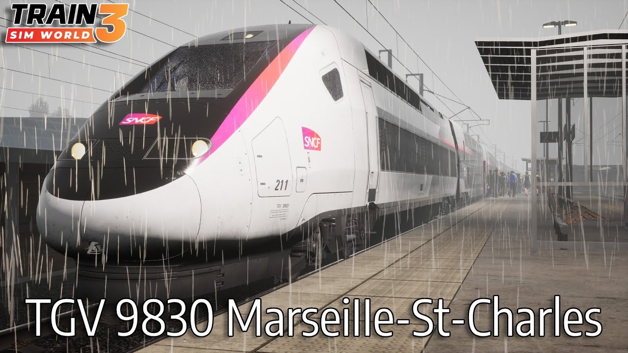 TGV 9830 MarseiIIe-St-Charles - LGV Méditerranée - TGV Duplex 200 ...
