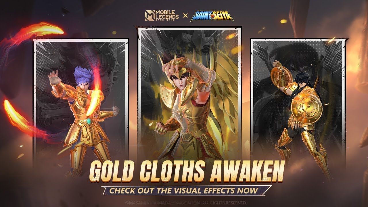 MLBB X Saint Seiya Collab | Gold Saints Skins | Mobile Legends: Bang ...