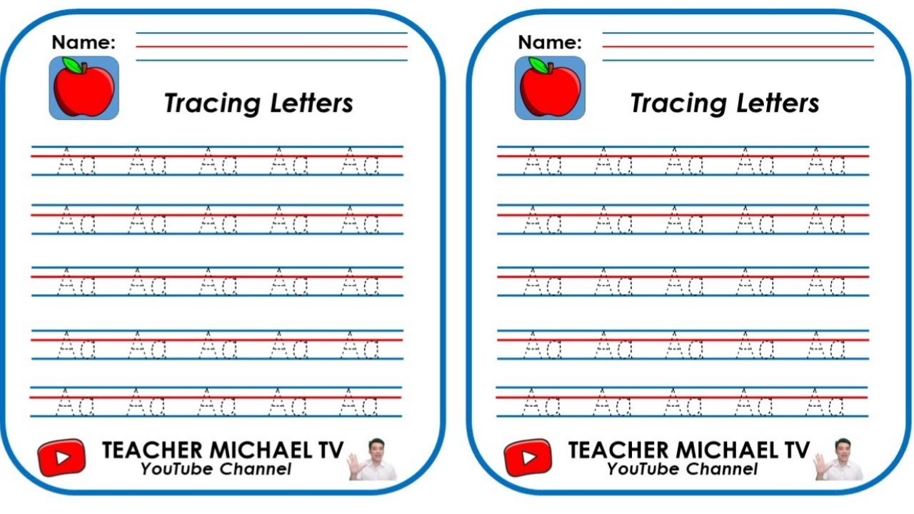 Tracing Letters | Free Download | Teacher MICHAEL TV - YouTube