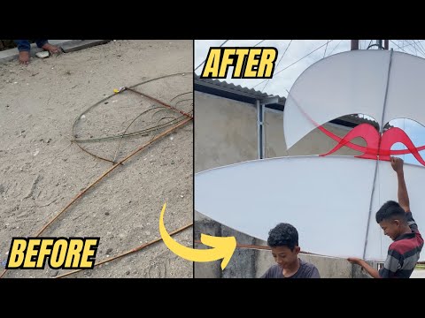 CEPAT DAN RAPI. Begini cara memasang sampul layang ukuran 3 meter.