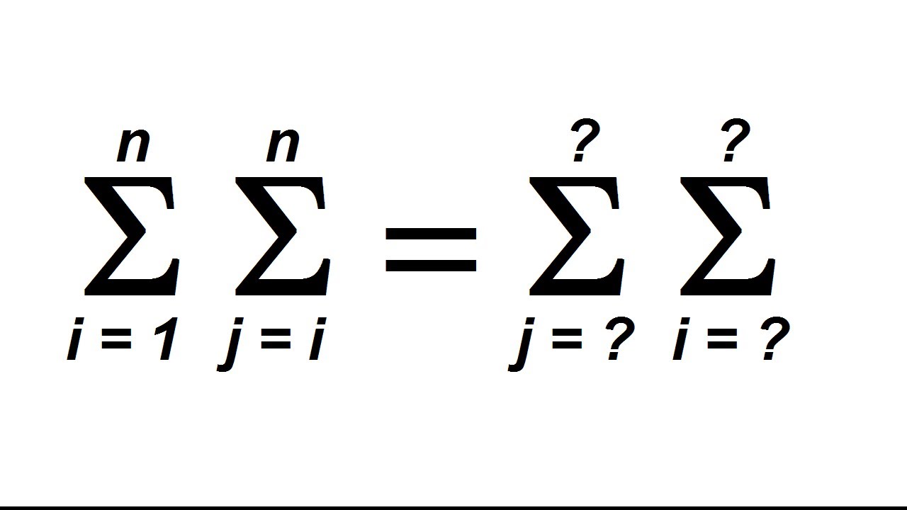 Inversion d'indices dans les sommes en mathématiques - YouTube