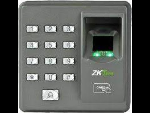 ZKteco X7 How to add a Pincode Pin code - YouTube