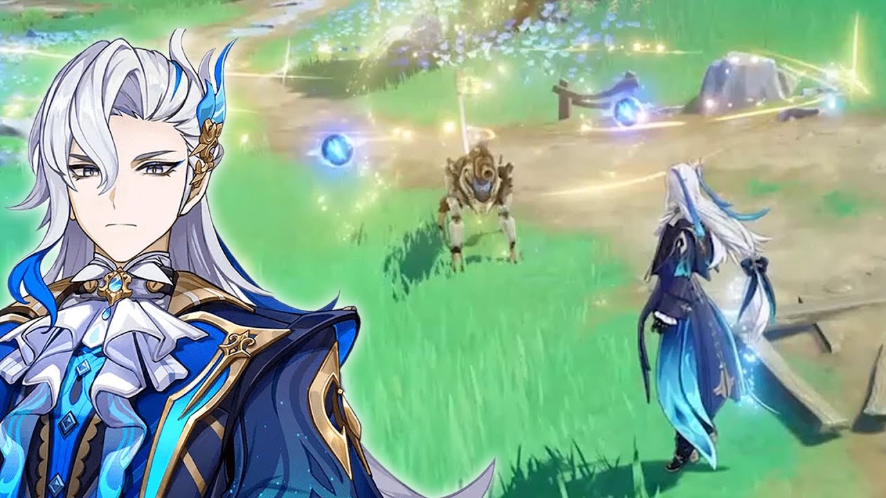 Neuvillette Gameplay & Skill - Genshin Impact 4.1 - YouTube