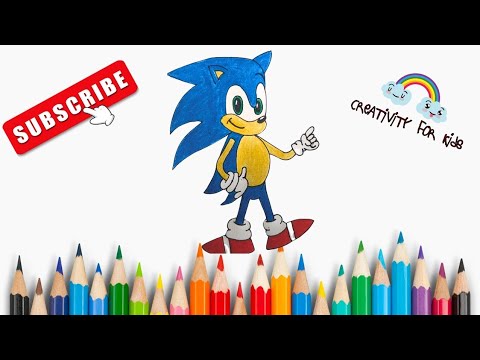 How to draw Sonic the hedgehog | Step by step drawing - YouTube