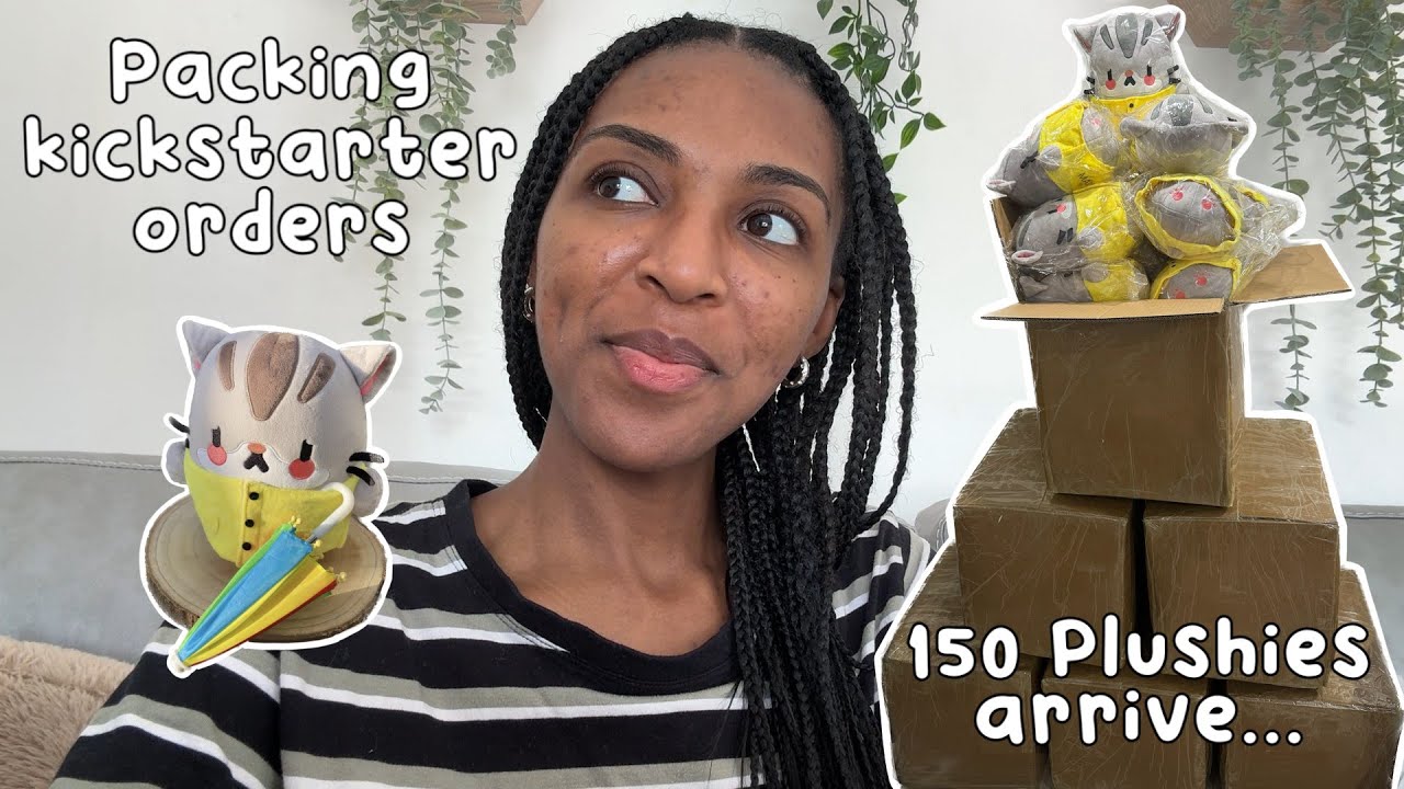 150 Plushies Arrive On My Doorstep 🌈 and Packing Kickstarter Orders ...