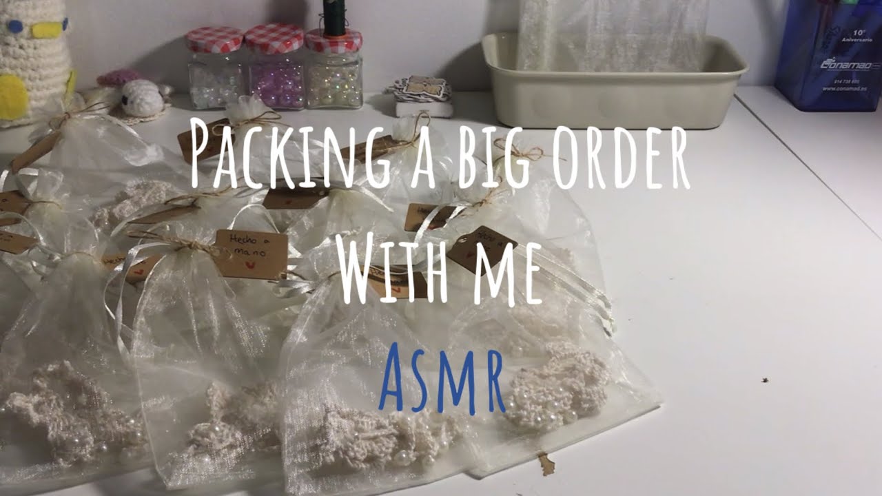 ASMR// packing a big order with me 💕🐣 - YouTube