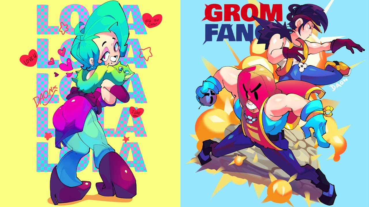 Brawl Stars Fanart Lola Fang Grom And More Youtube