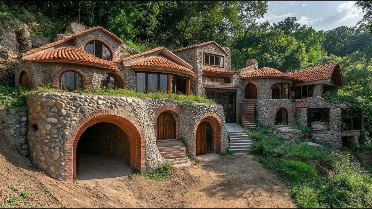 I Spent 300 Days to Build a Massive Stone Shelter – Digging Secret ...