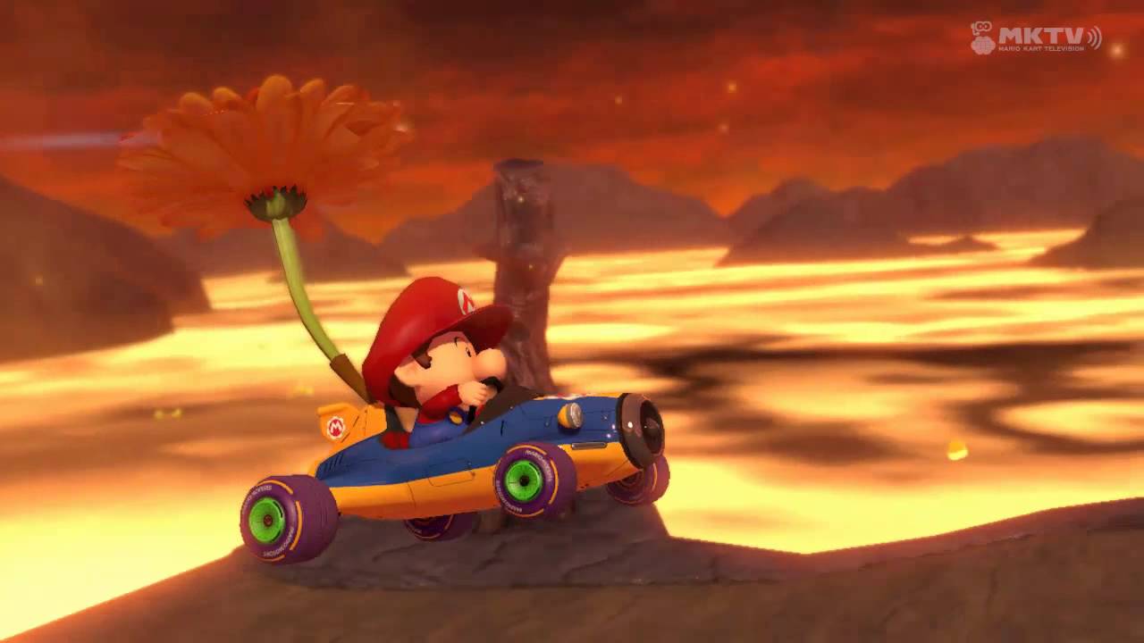 Wii U - Mario Kart 8 - (Wii) Grumble Volcano - YouTube