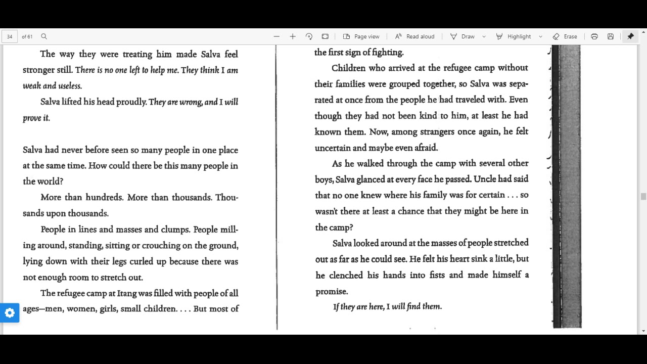 A Long Walk to Water Ch. 11 (Read-Aloud w/ Text) - YouTube